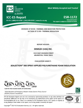 Technical Data: Advantage Insulation, Inc.